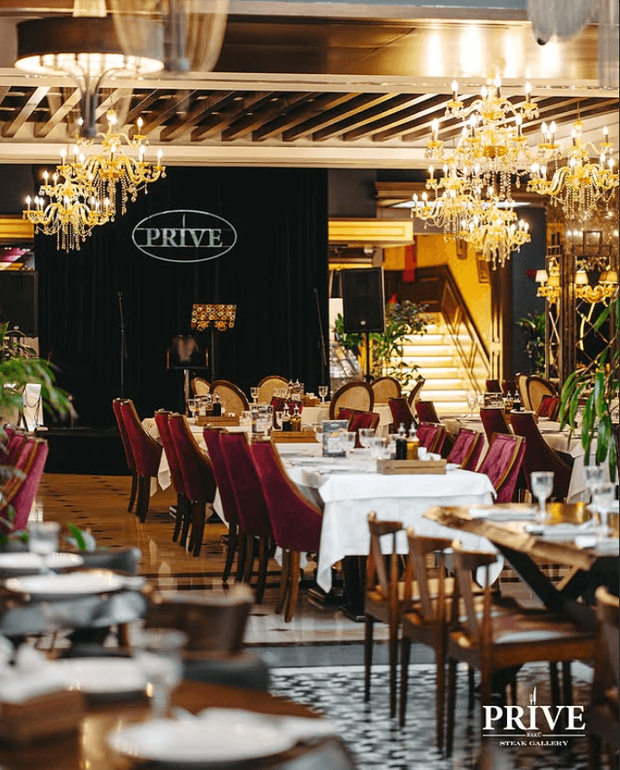 Prive Steak Gallery restaurant menu, contact, address